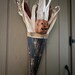 Folk Art Pumpkin Poke Cone W/ Dried Corn Husk & Cobs 16 - Etsy