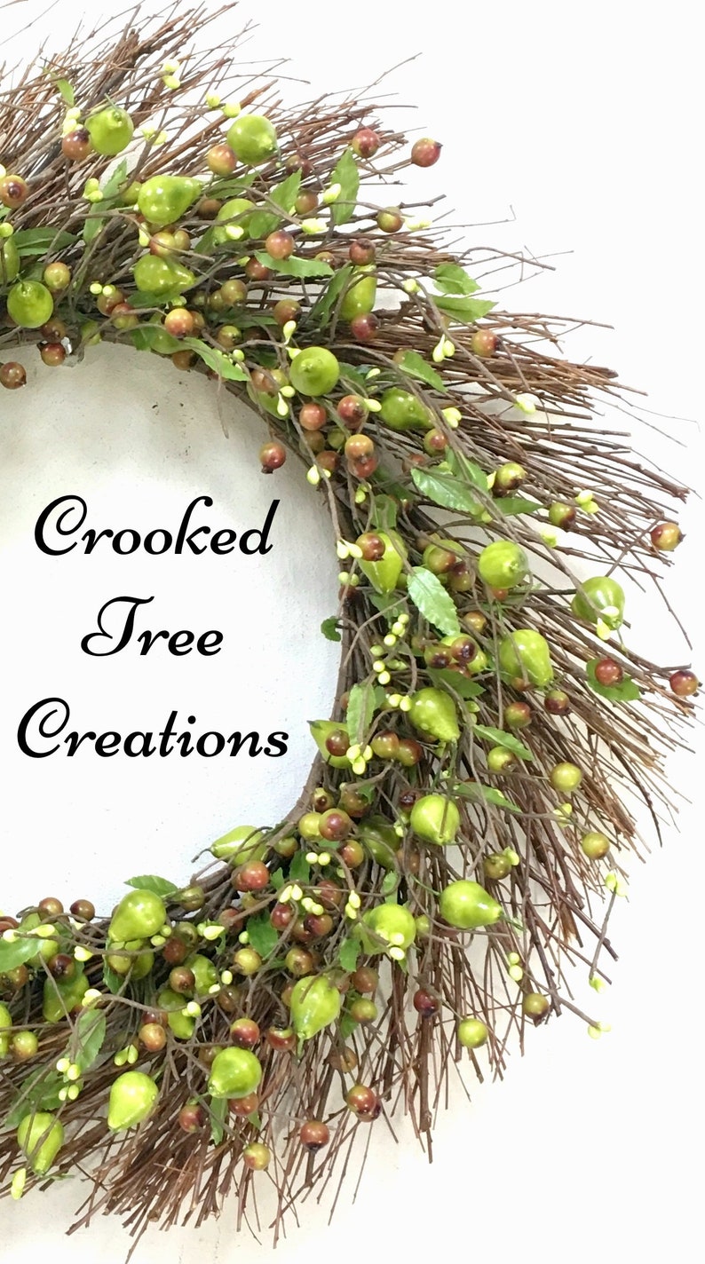 Spring Wreath Pear Wreath Berry Wreath Summer Wreath Green | Etsy