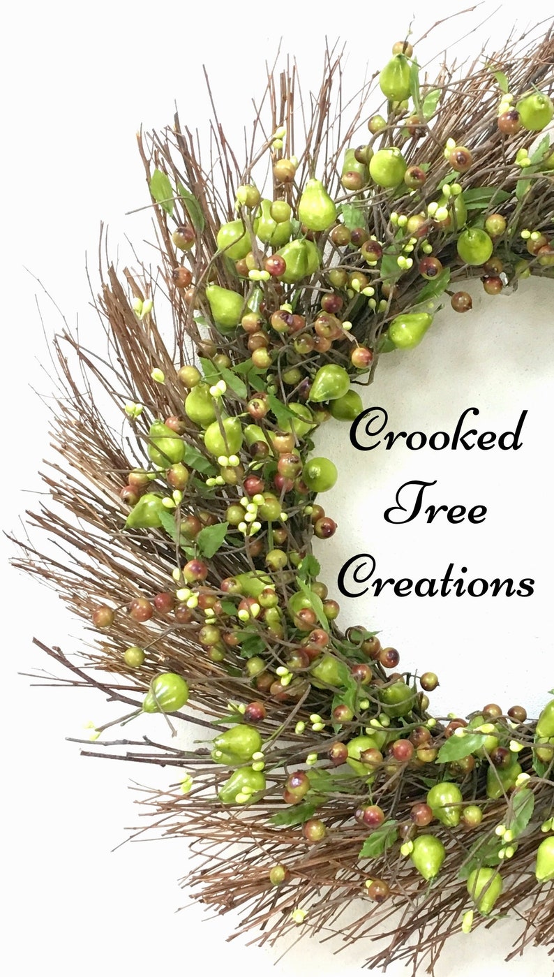 Spring Wreath Pear Wreath Berry Wreath Summer Wreath Green | Etsy