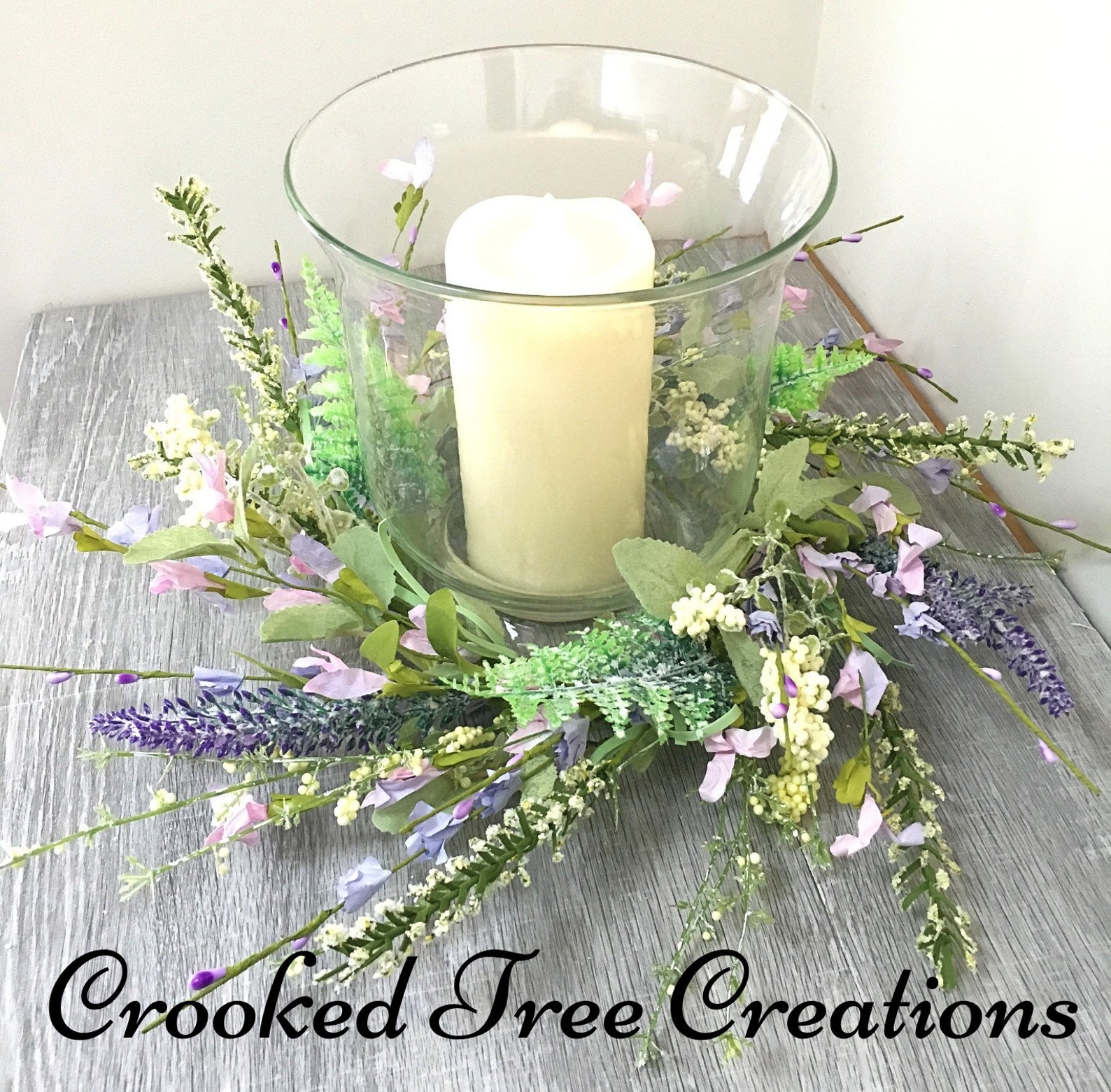 Spring Candle Ring Spring Wreath Spring Centerpiece Pastel | Etsy