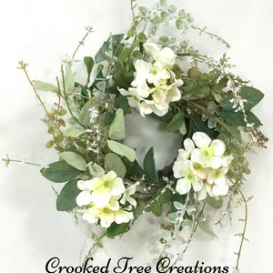 Sm Hydrangea Candle Ring Hydrangea Wreath White Hydrangeas | Etsy