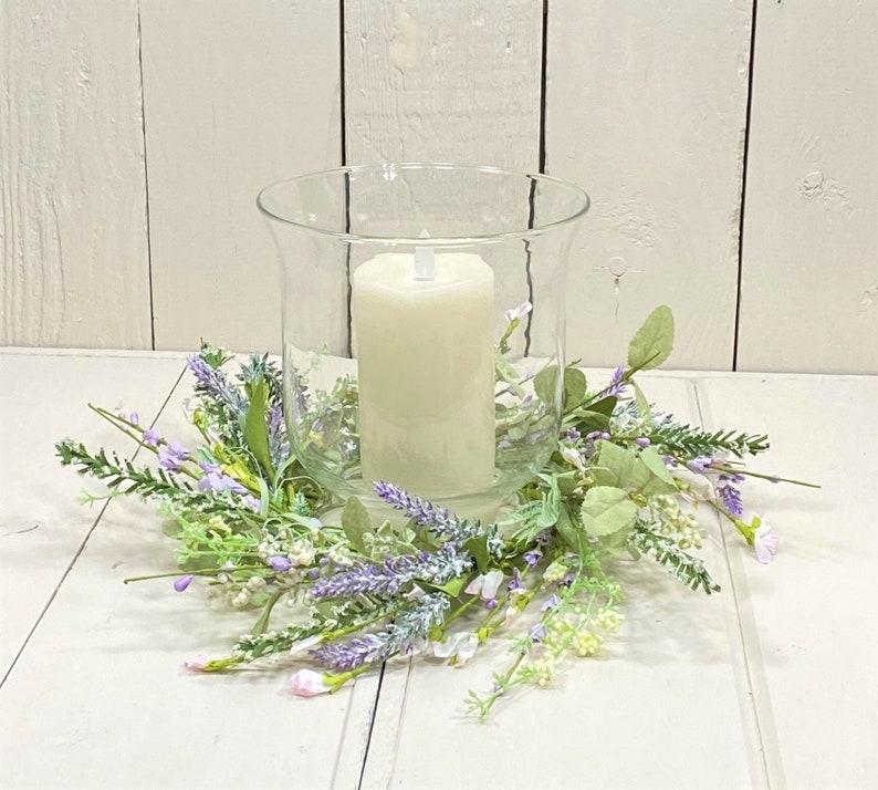 Spring Candle Ring Spring Wreath Spring Centerpiece Pastel - Etsy