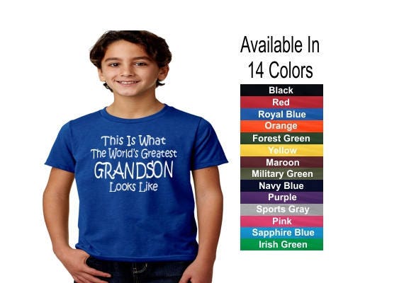 Worlds Greatest GRANDSON Boys Youth Kids Birthday Christmas | Etsy