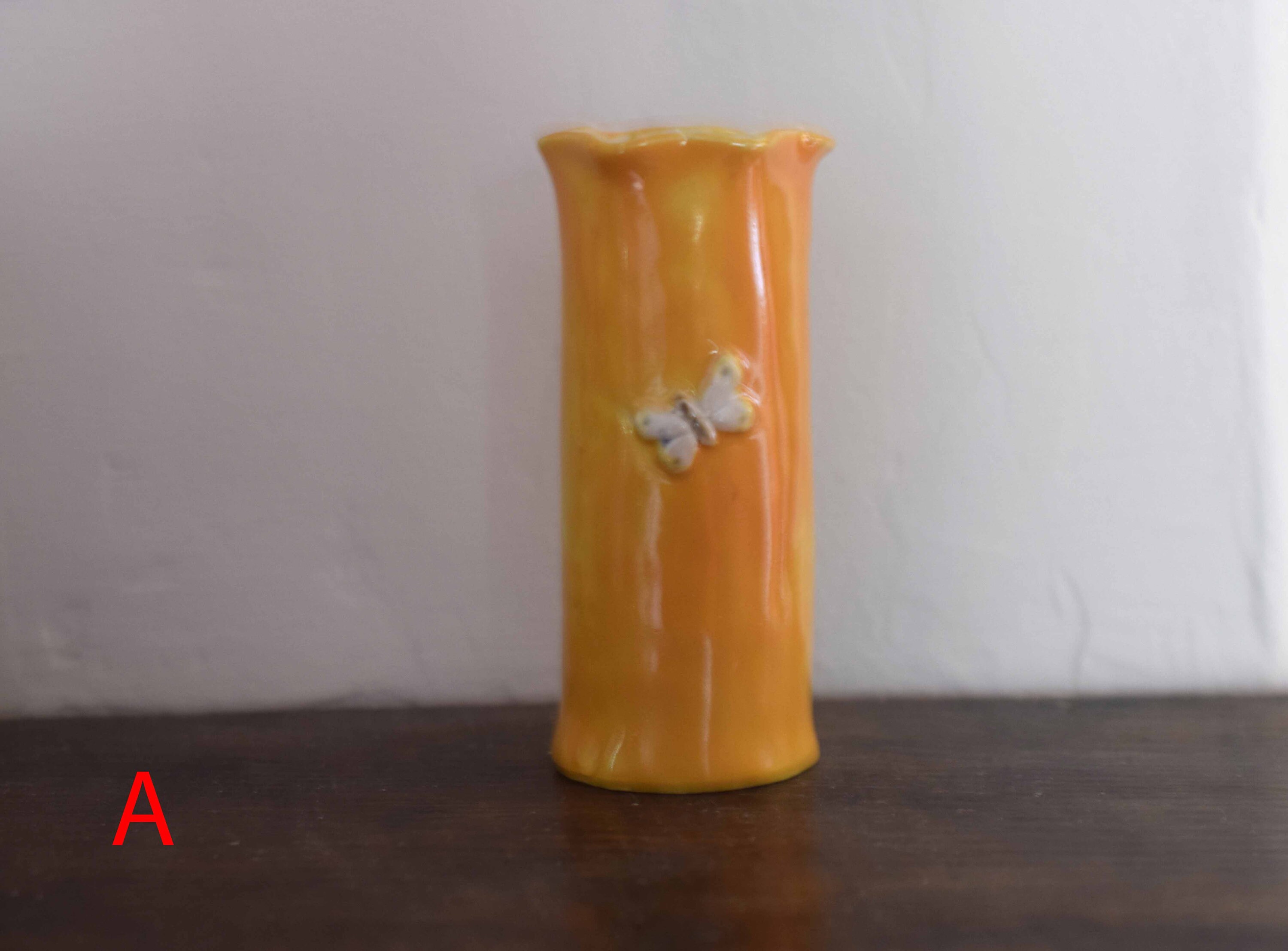 Small posy flower vase with butterfly design. Ceramic mini | Etsy