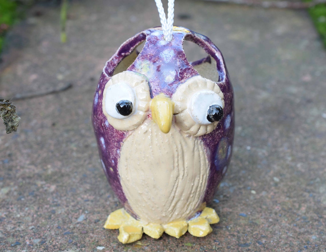 Small Owl Bird Feeder for Sunflower Seeds/ Suet Sticks/ - Etsy