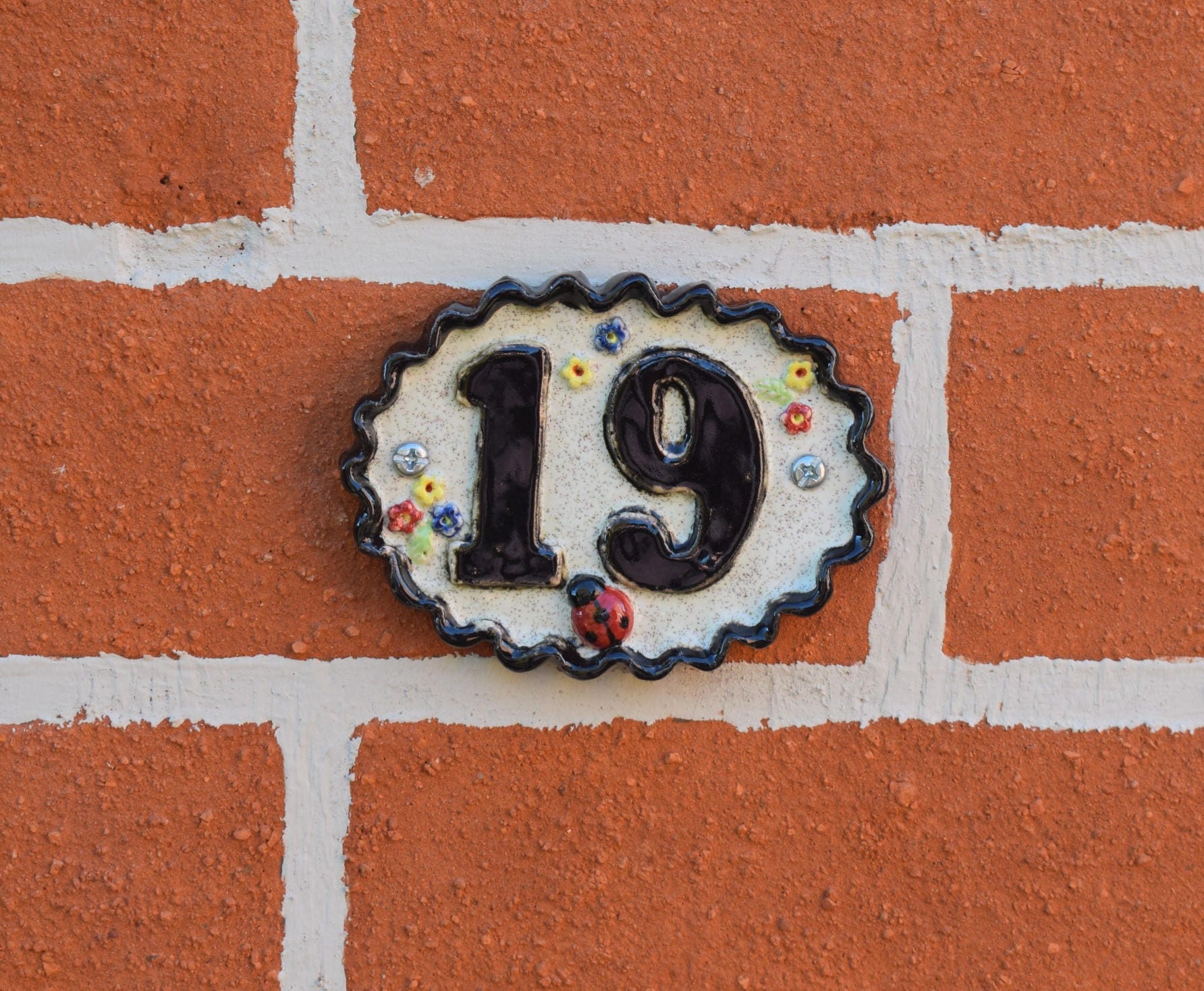 Ceramic House Numbers 10 19 Door Sign Numerals | Etsy UK