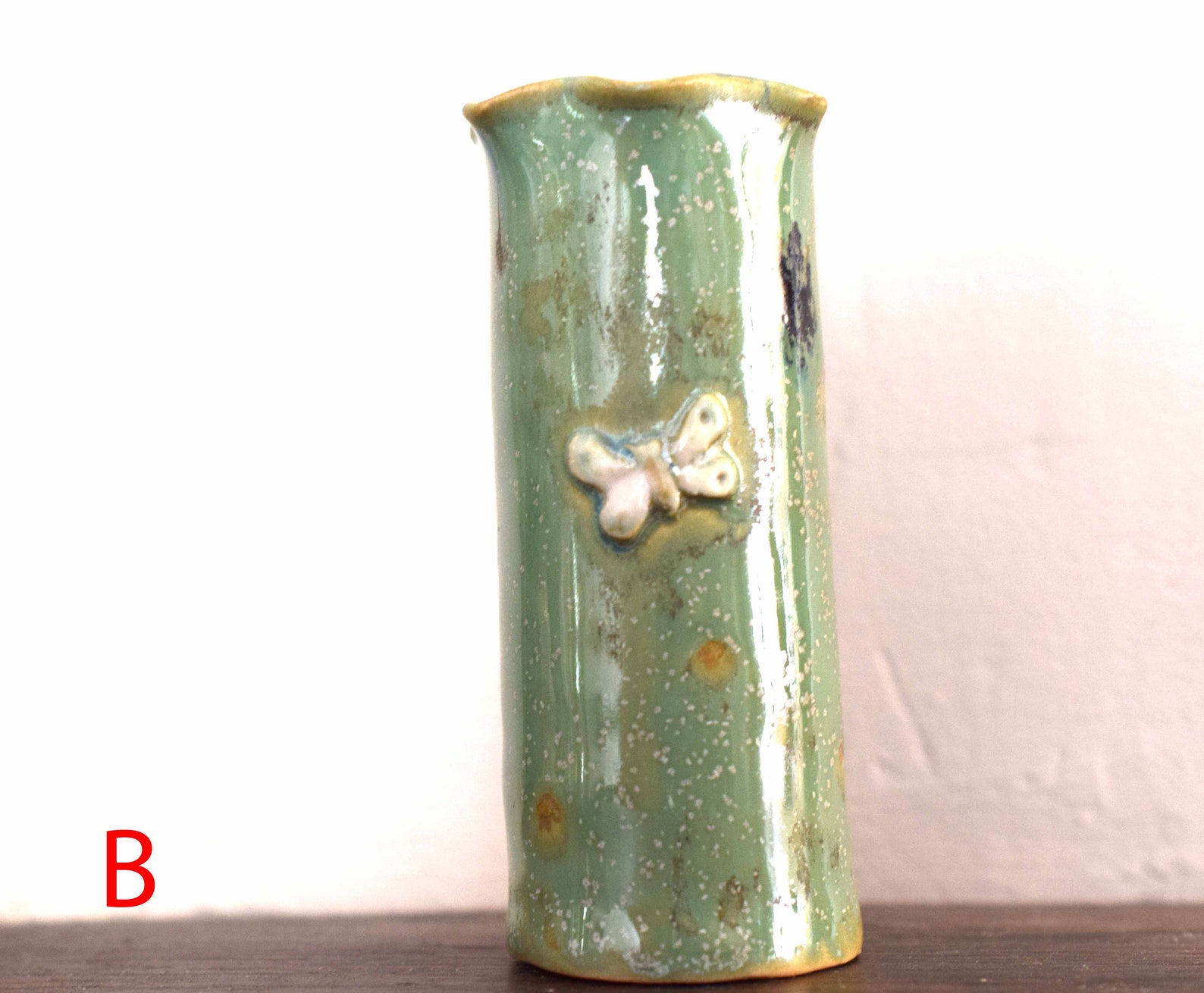 Small Posy Flower Vase With Butterfly Design. Ceramic Mini Vases - Etsy UK