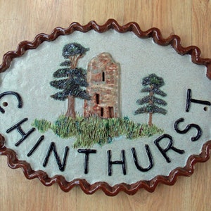 Ceramic House Name Sign -personalised for You, Made to 0rder, Street ...