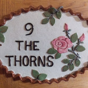 Ceramic House Name Sign -personalised for You, Made to 0rder, Street ...