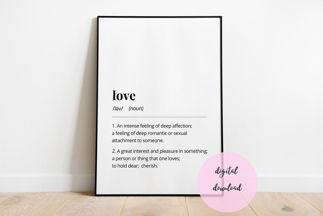 Digital Wall Art Downloadable Wall Art Minimalistic Wall Art Love ...