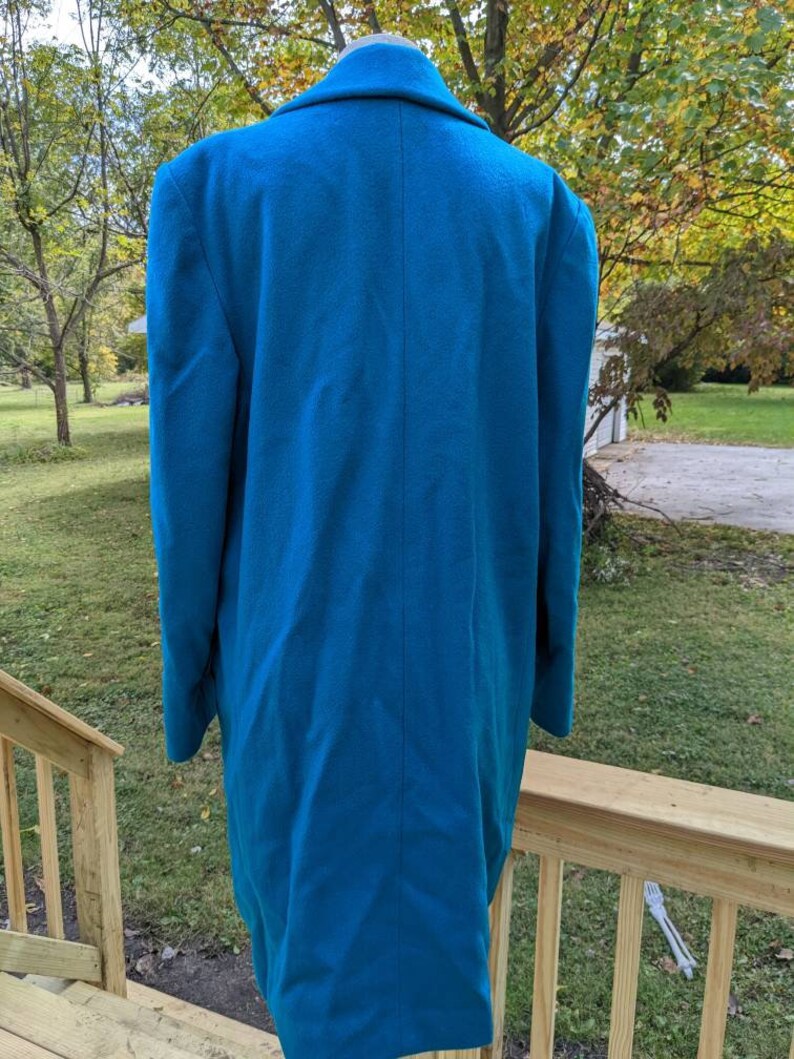 90s Teal Double Breasted Wool Coat by Phillip Courtney - Etsy