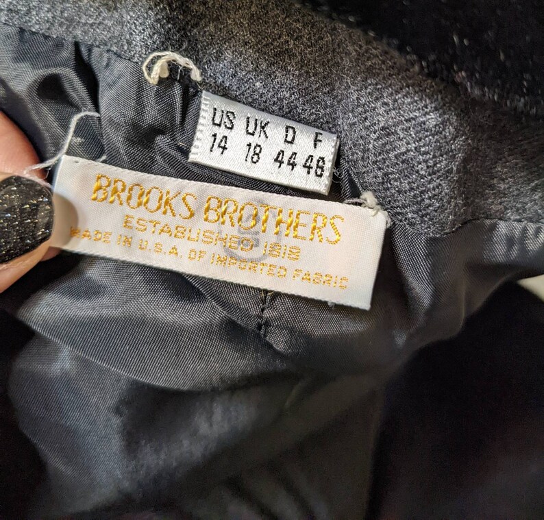 Vintage Brooks Brothers Gray, Wool Double Breasted Women's Coat - Etsy