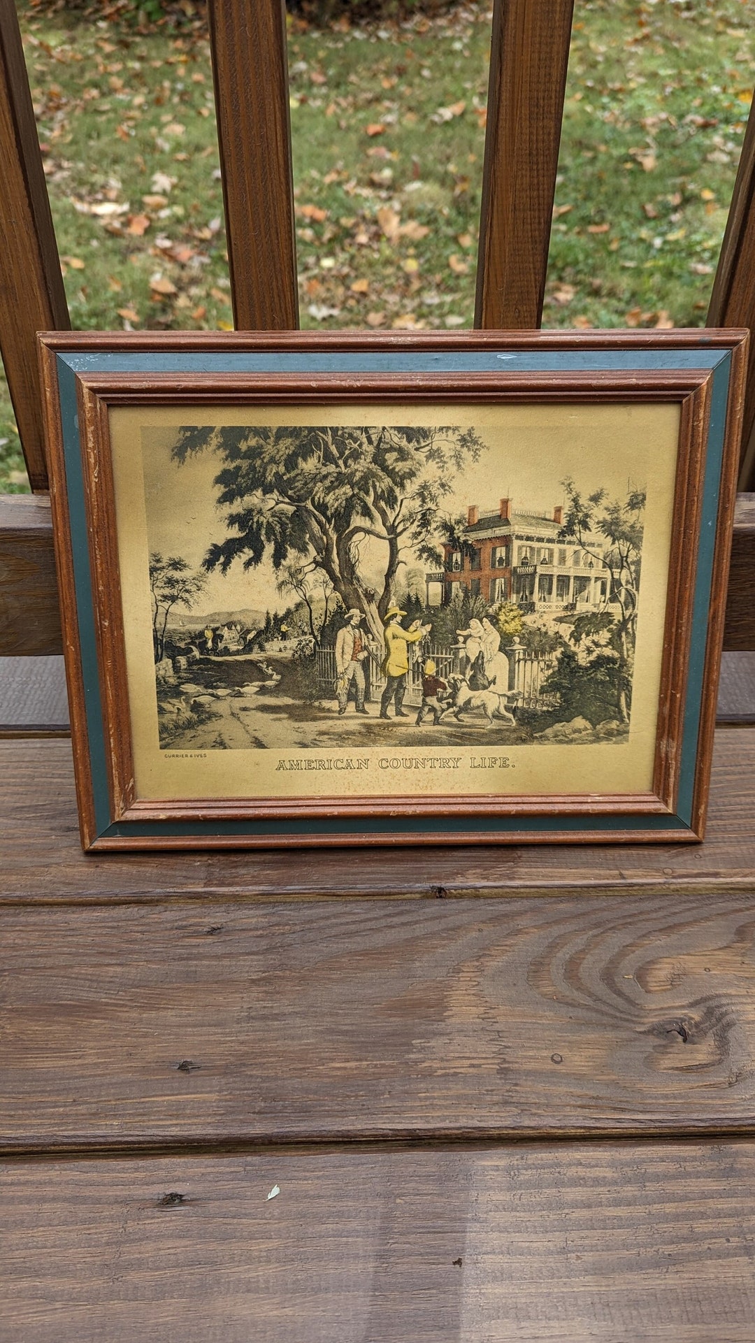 Antique Currier & Ives American Country Life Wood Framed Lithograph ...