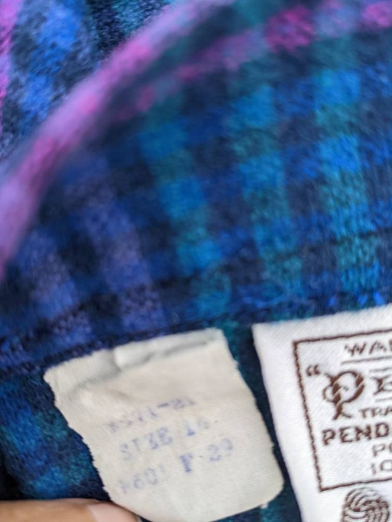 Vintage 60s Pendleton Wool Check Skirt - Gem