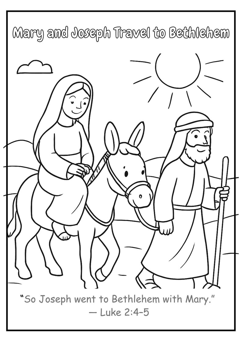 The Night Jesus Was Born – A Preschool Nativity Coloring Book - Etsy