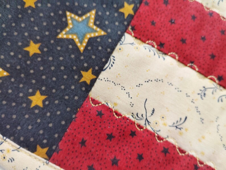 Mini Americana Patchwork Flag Quilt - Etsy