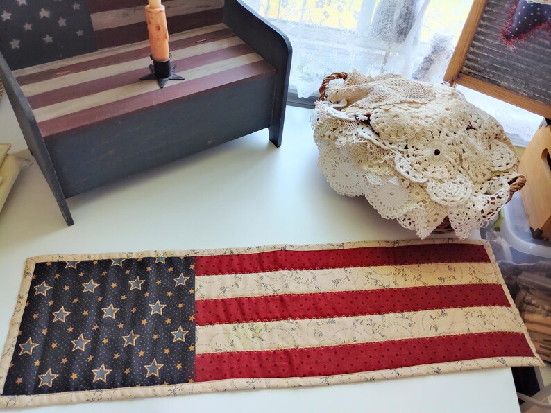 Mini Americana Patchwork Flag Quilt - Etsy