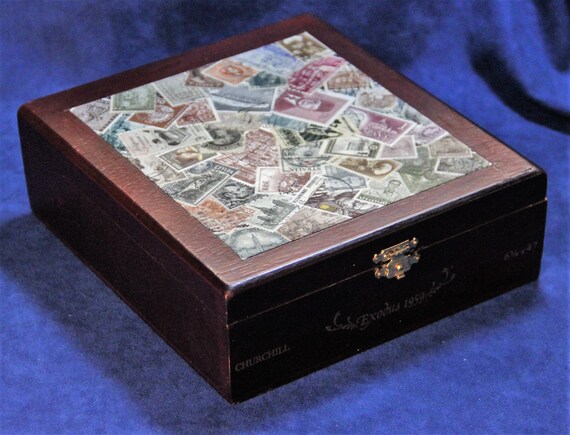 Wooden Keepsake / Letter Box Collage/decoupage With Vintage | Etsy