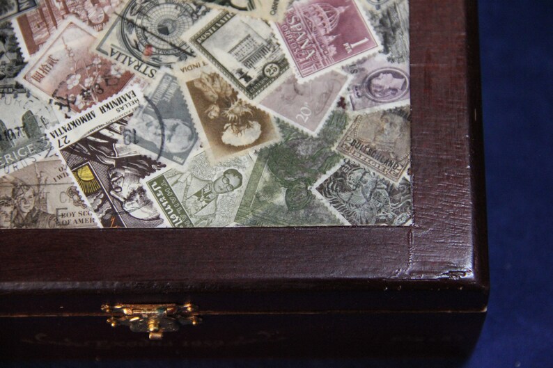 Wooden Keepsake / Letter Box Collage/decoupage With Vintage | Etsy