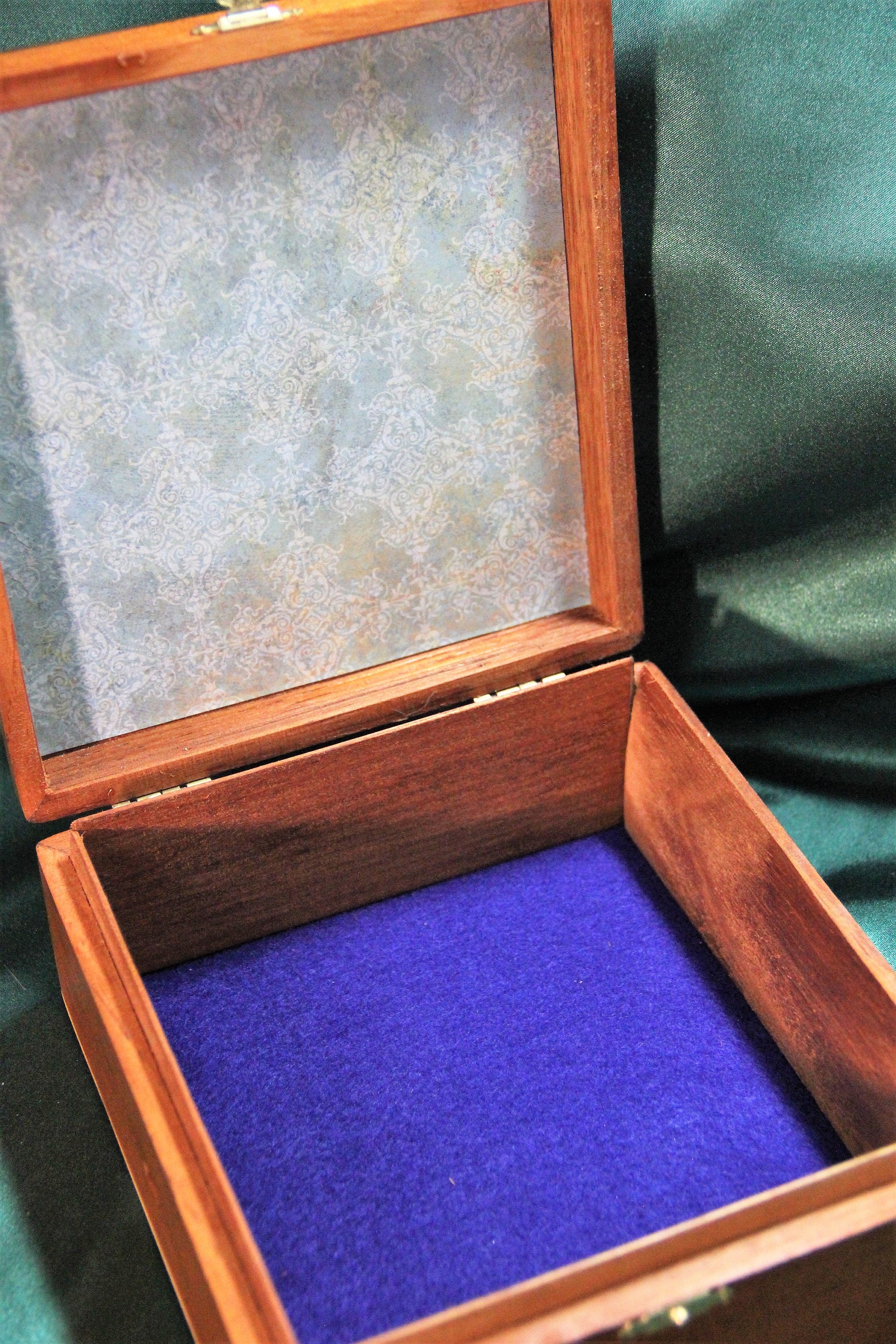 Wooden Keepsake Box, Re-purposed Cigar Box, Pyrography + Carving ...