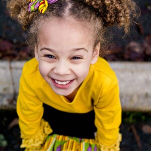 Kente Flower Hair Clip, Yellow Ankara Barrette, Crochet Detail - Etsy