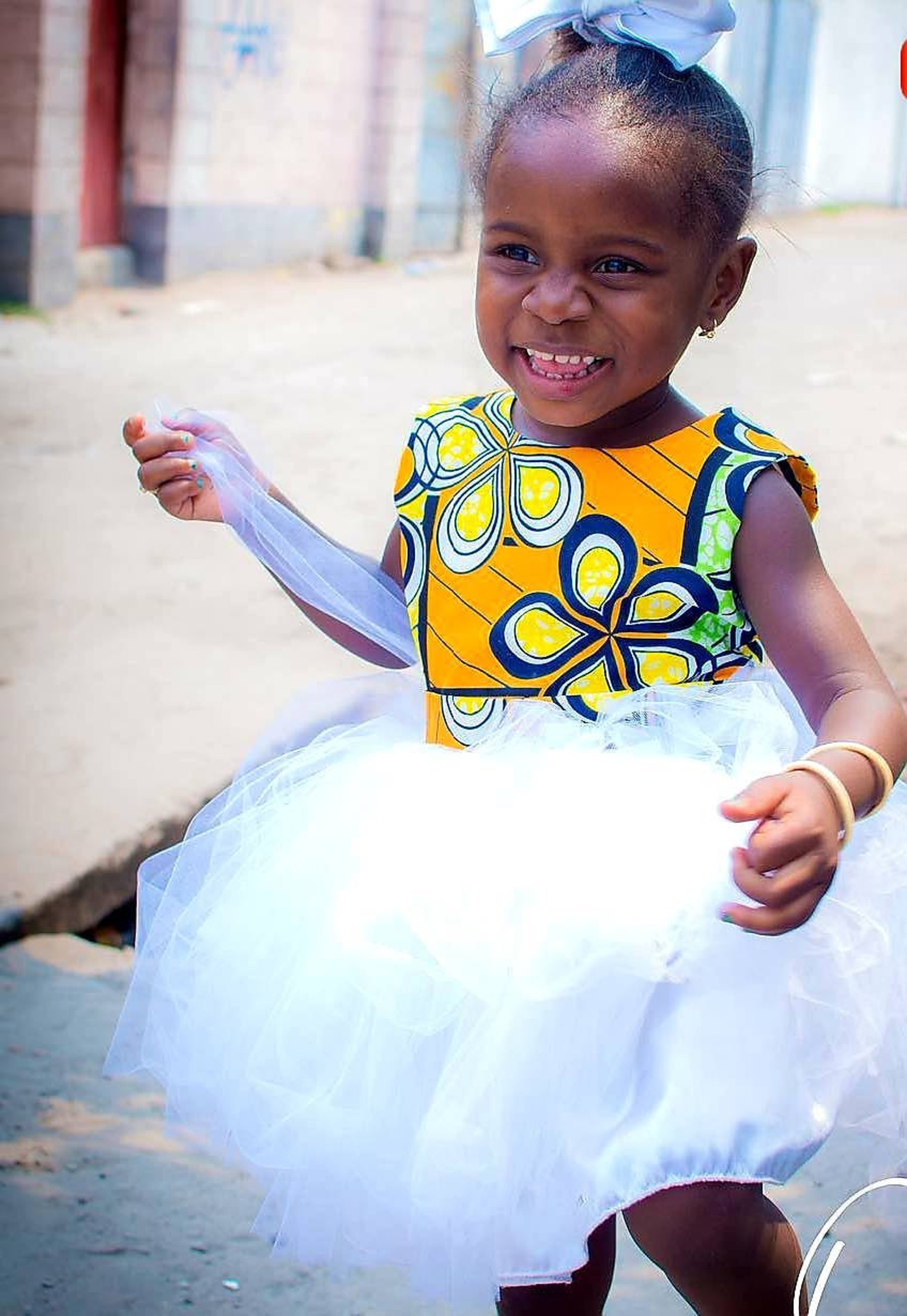 Girls' Ankara Flower Tutu Dress, African Print Cotton - Etsy