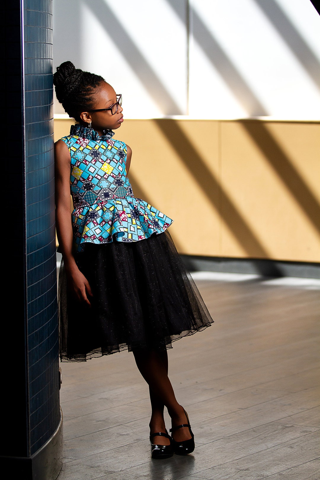 Peplum African Print Dress, Ankara Dress, Girls Peplum Dress, Girl ...