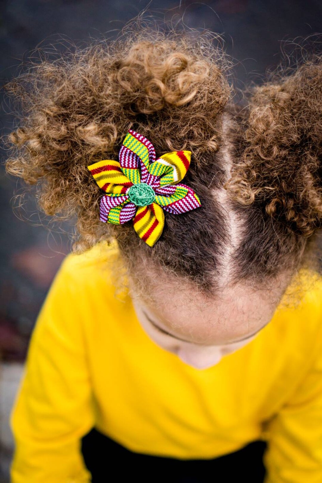 Kente Flower Hair Clip, Kente Hair Clip, African Hair Clip, Girls Hair ...