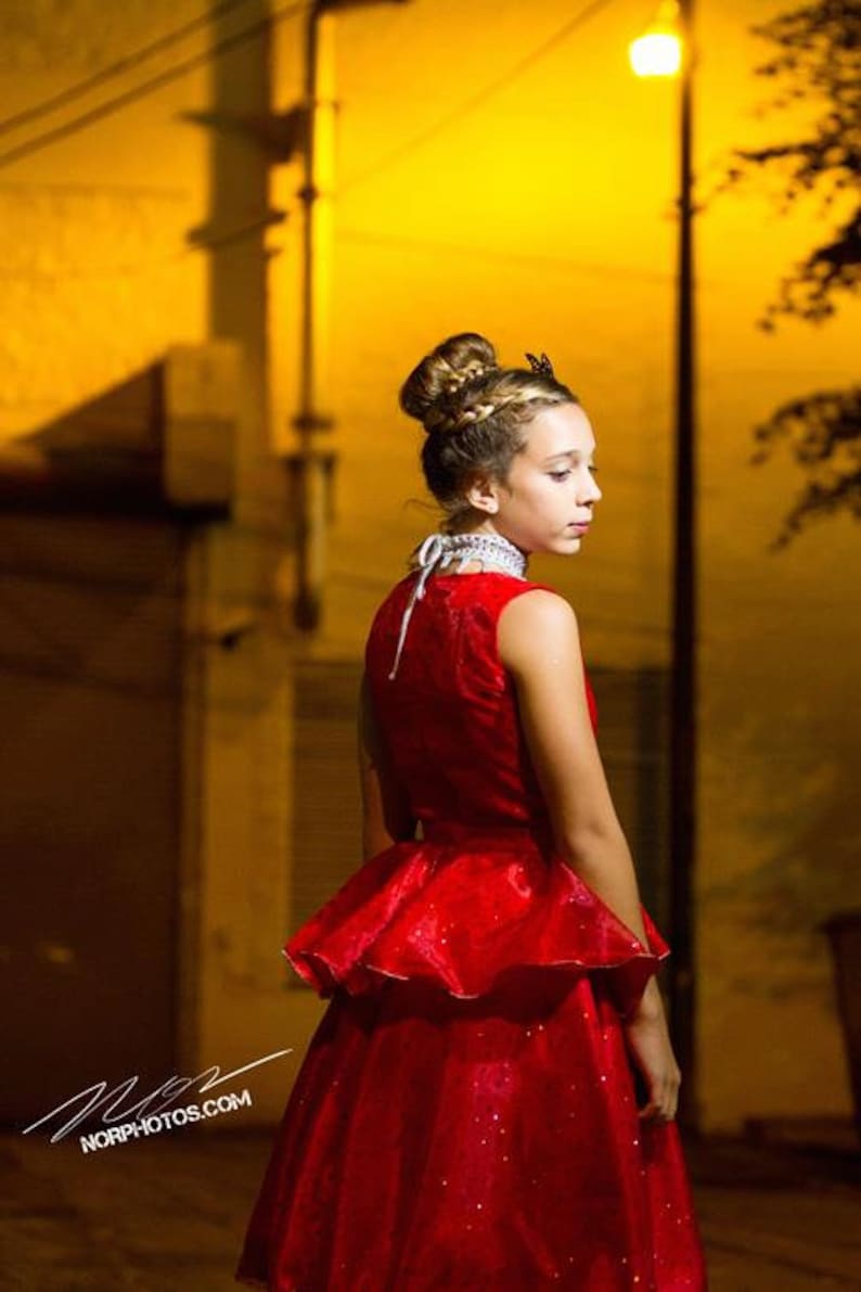 Red Dress Girls Peplum Dress Girls Special Occasion Dress - Etsy