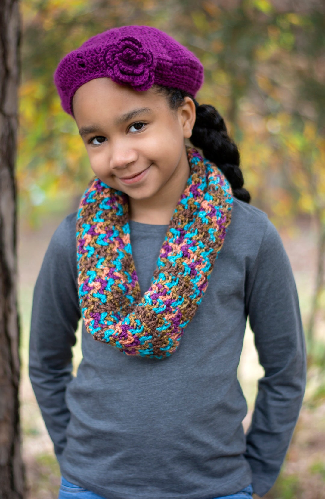 Crochet Beret, Satin Beret, Girls Crochet Beret - Etsy