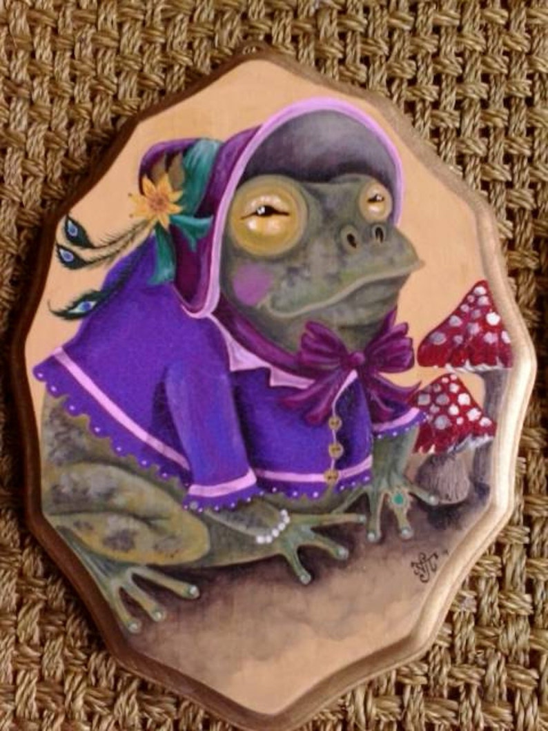 Mr y Mrs sapo en trajes victorianos acrílicos originales sobre | Etsy