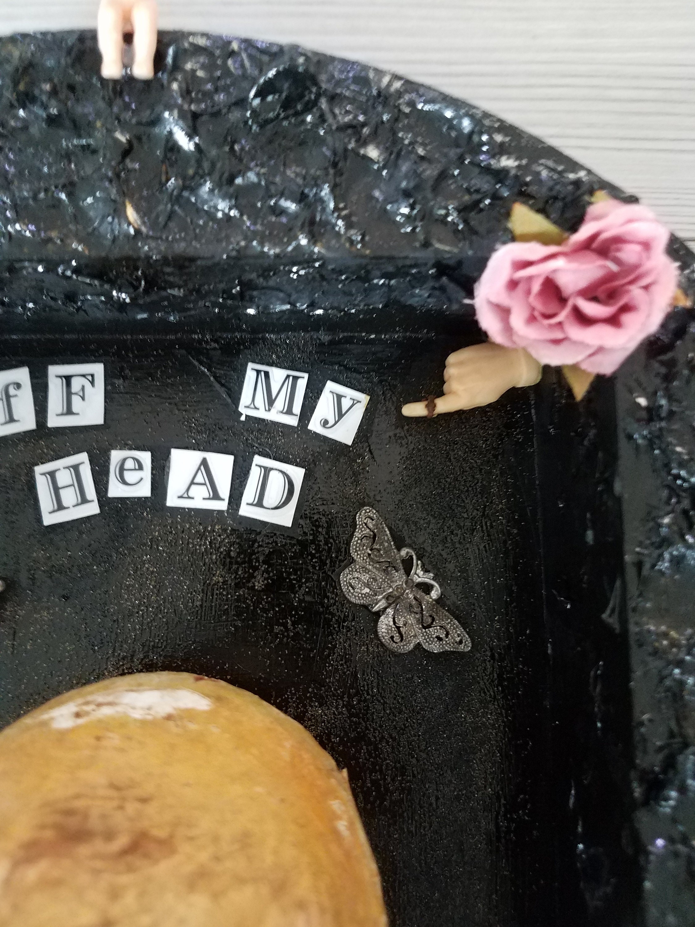 Creepy Druggy Dolly "off My Head" Assemblage Art Box Piece - Etsy