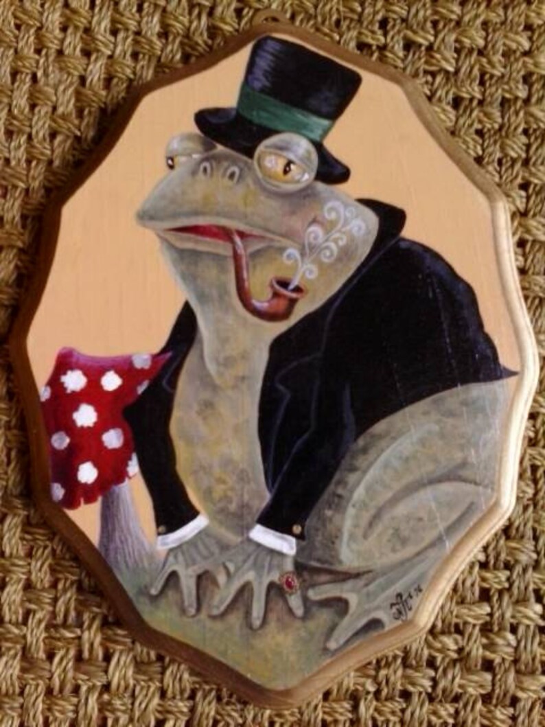 Mr y Mrs sapo en trajes victorianos acrílicos originales sobre | Etsy