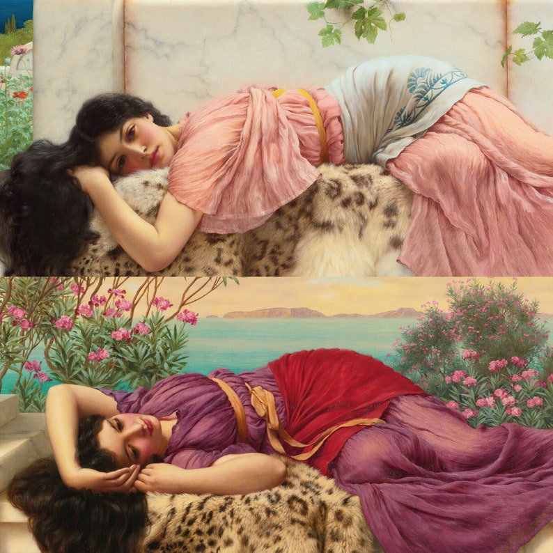 John William Godward Images Set (9 Paintings) - DIGITAL DOWNLOAD - Etsy