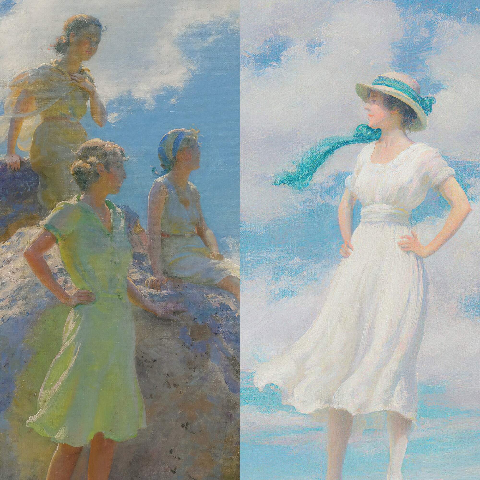 Charles Courtney Curran Images Set (10 Paintings) - DIGITAL DOWNLOAD - Etsy