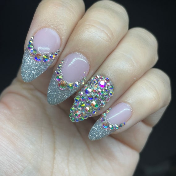 Bling Press-on Nails - Etsy