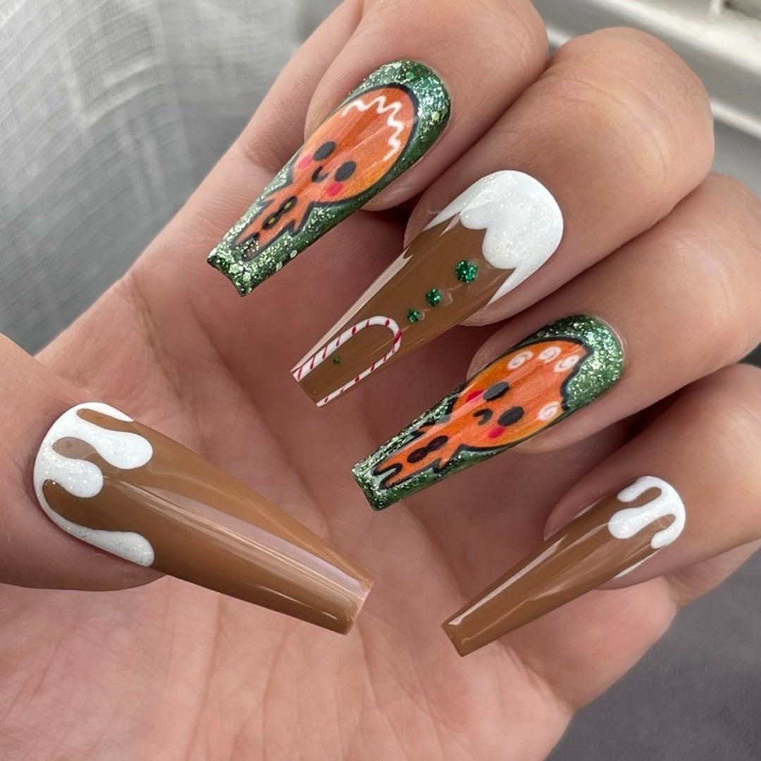 Christmas Press-on Nails - Etsy
