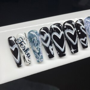 Long Coffin Press-on Nails - Etsy