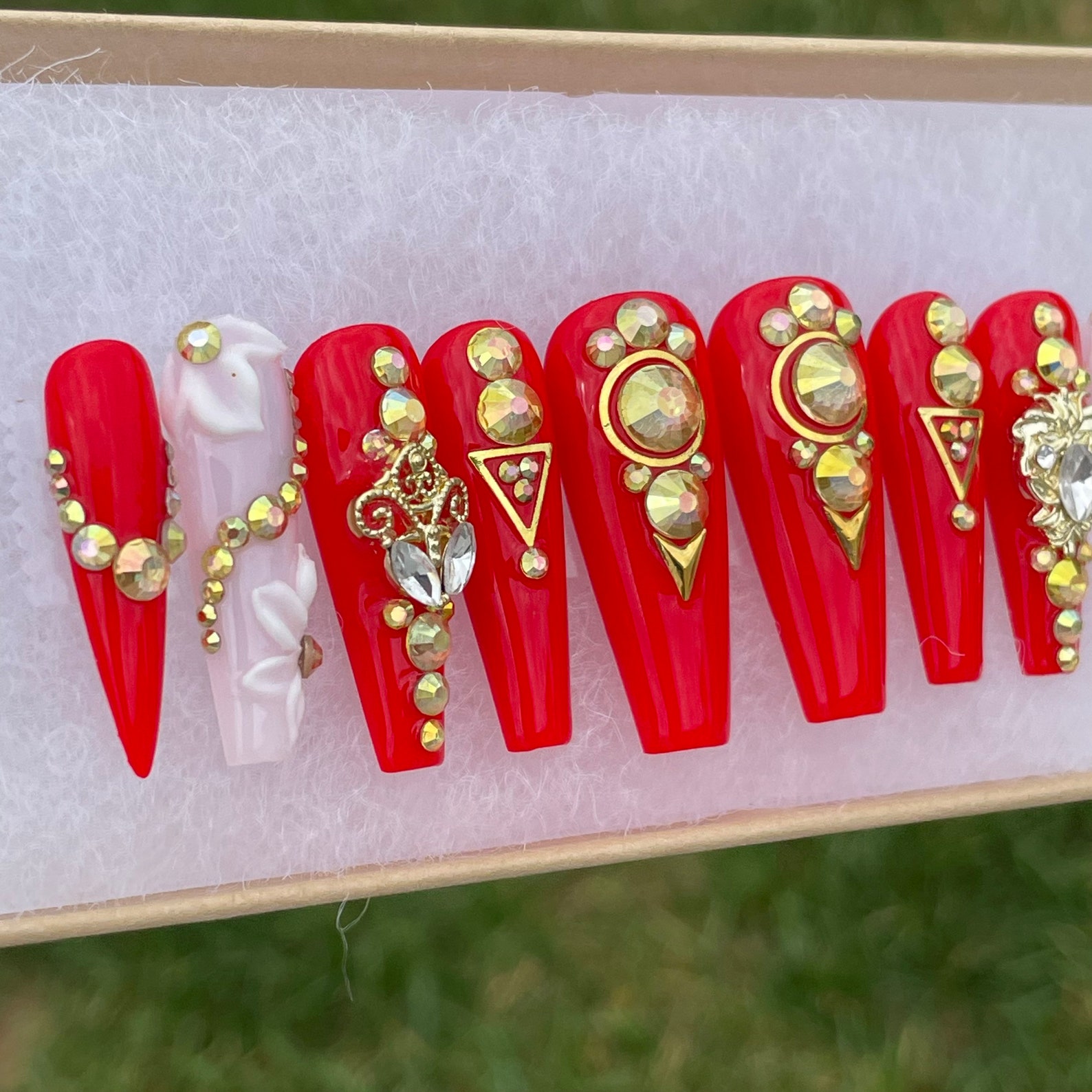 Long Press-on Nails - Etsy