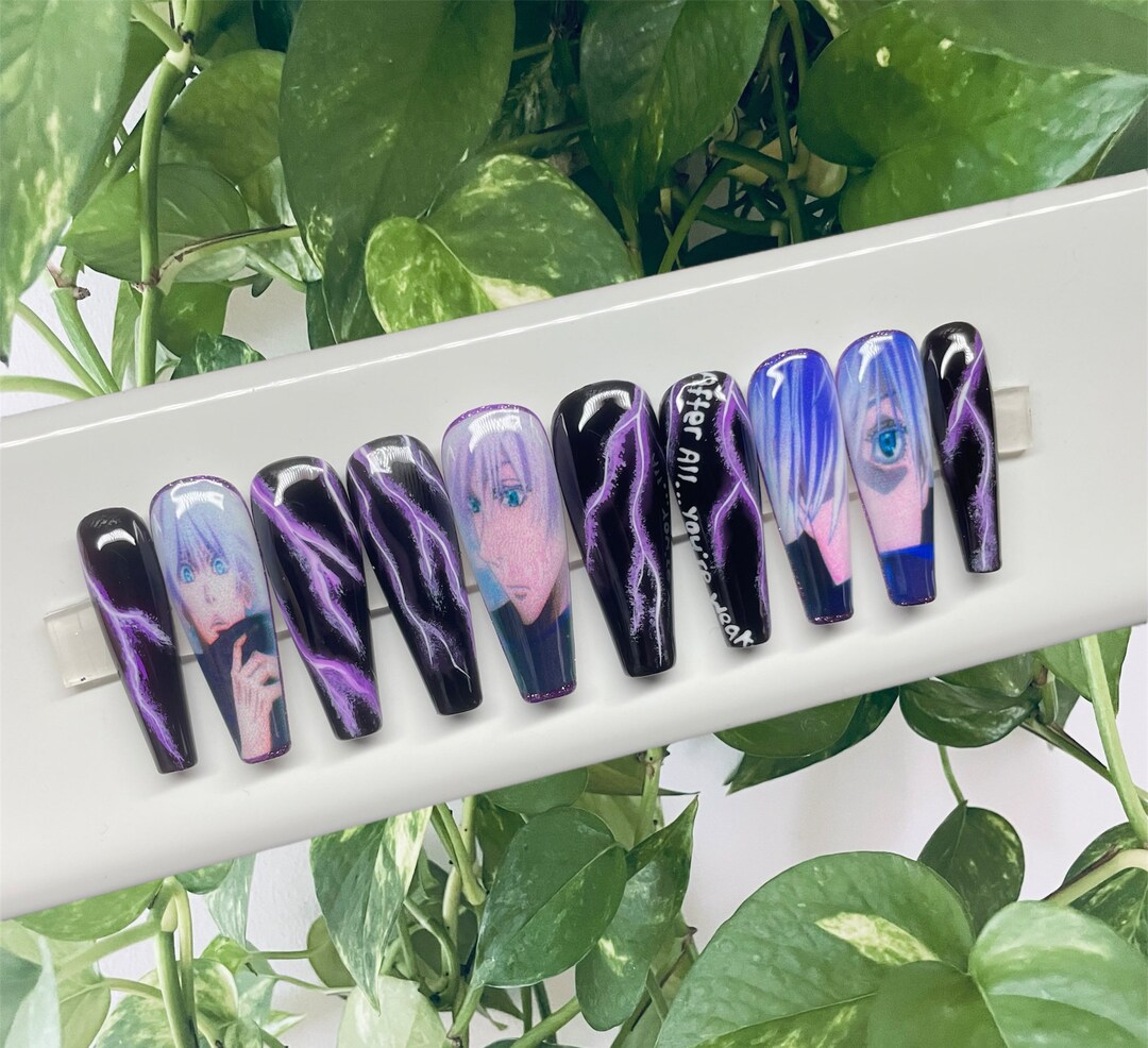 Gojo Satoru Press-on Nails - Etsy