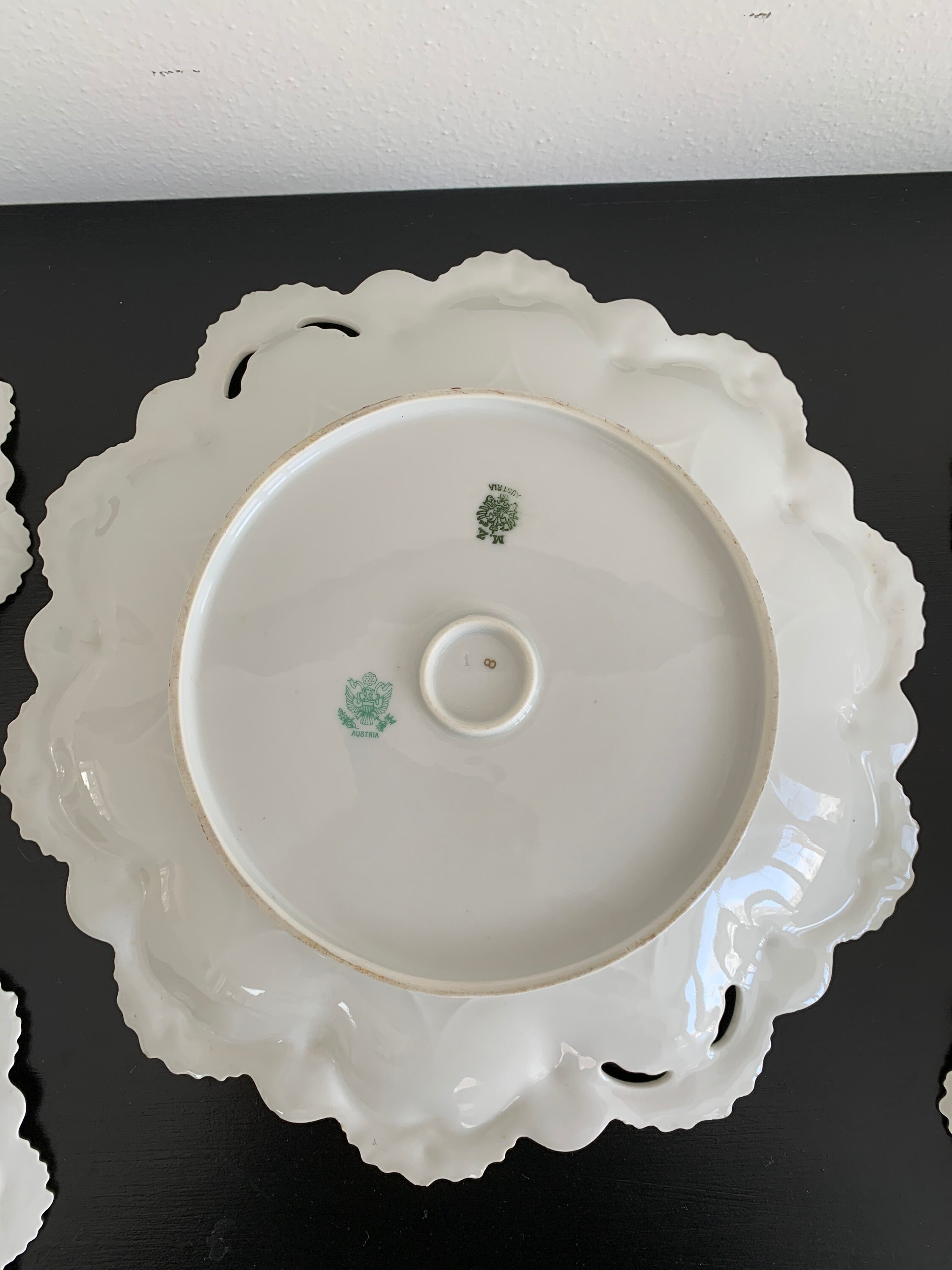 Antique MZ Austria Plate Set - Etsy