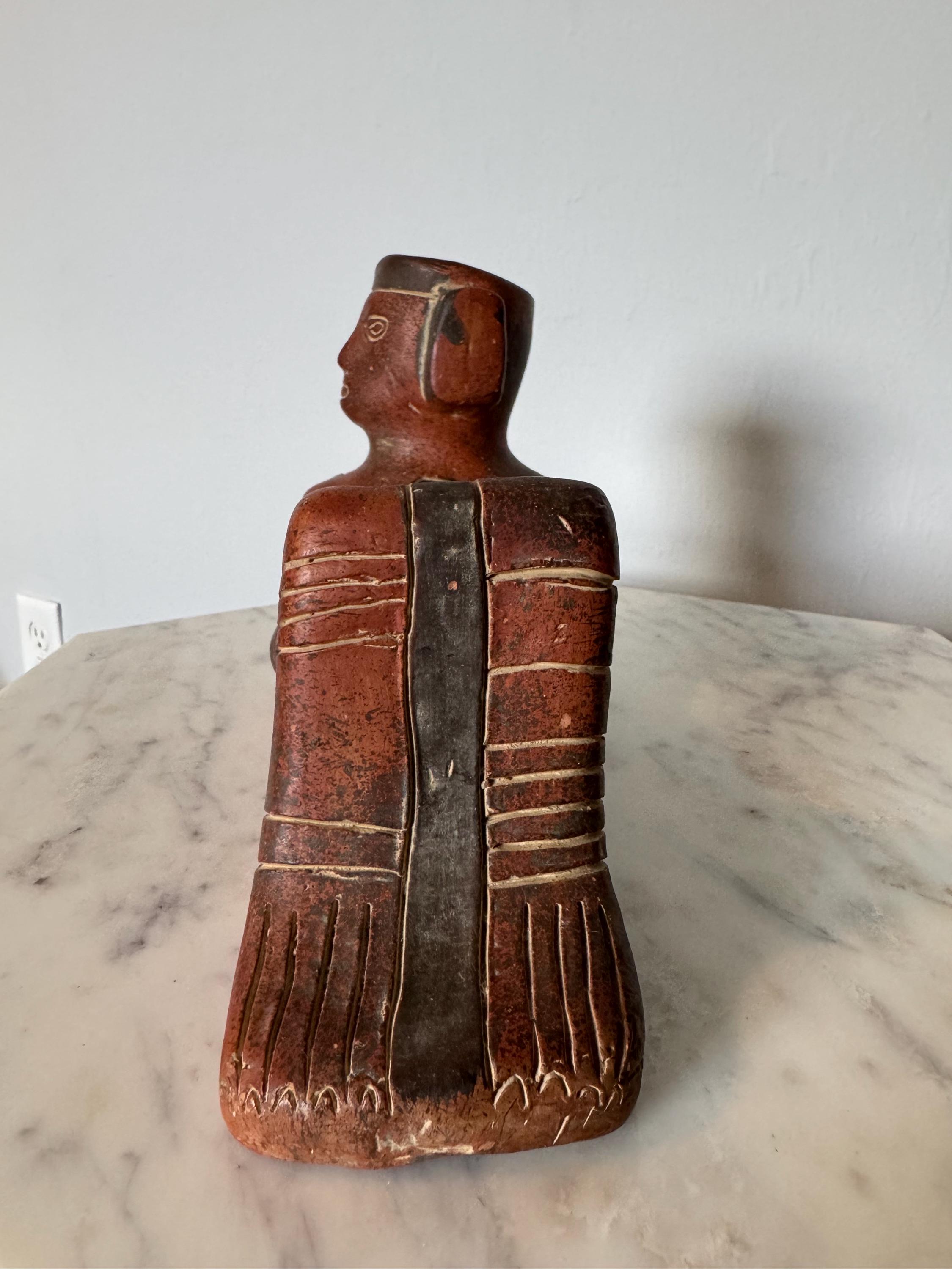 Vintage Chacmool Pottery Sculpture - Etsy