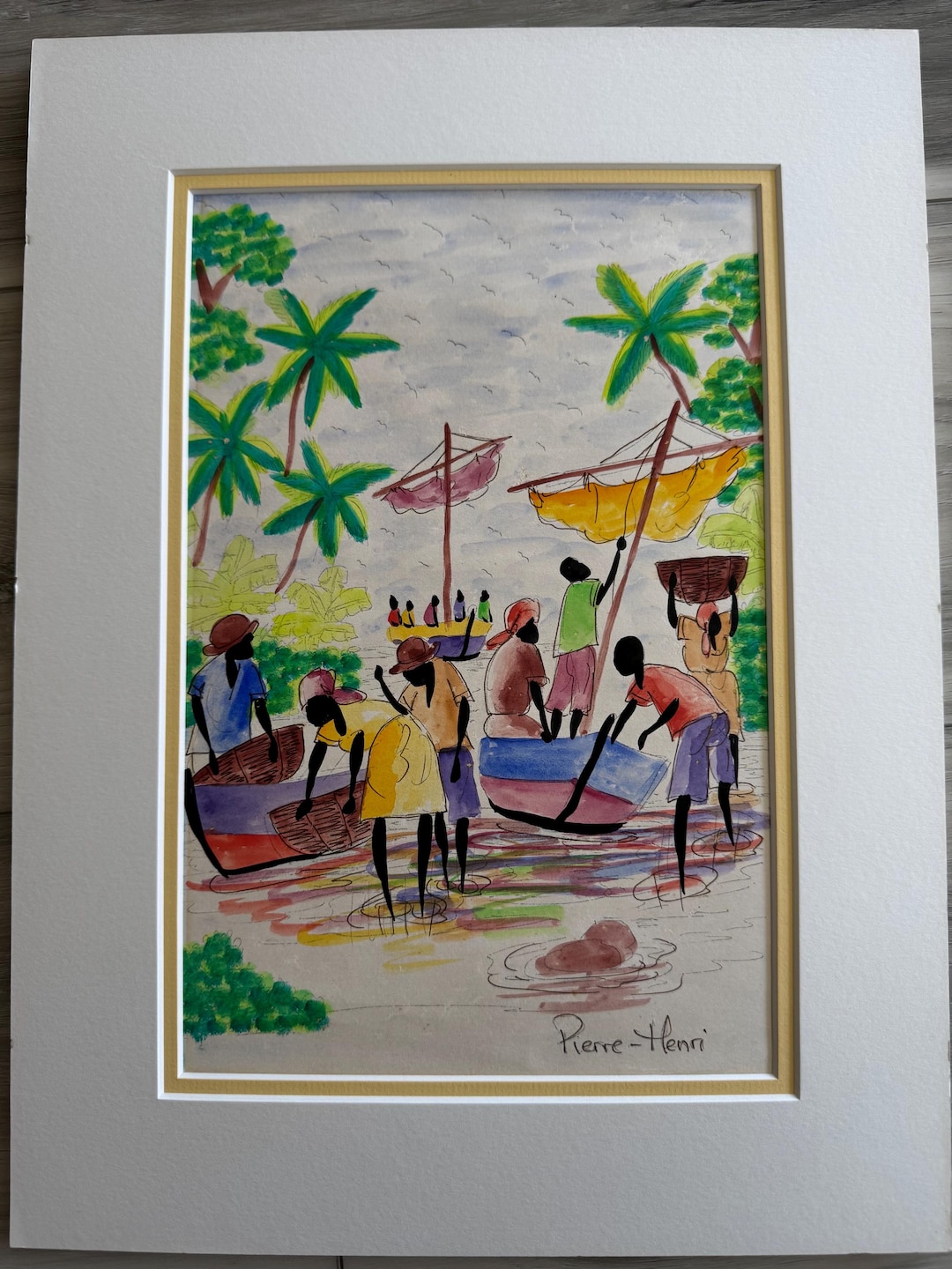 Signed Pierre Henri Watercolor Painting. - Etsy