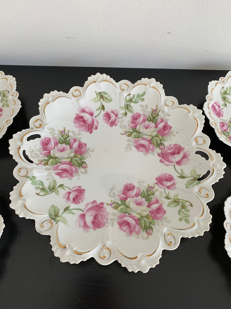 Antique MZ Austria Plate Set - Etsy