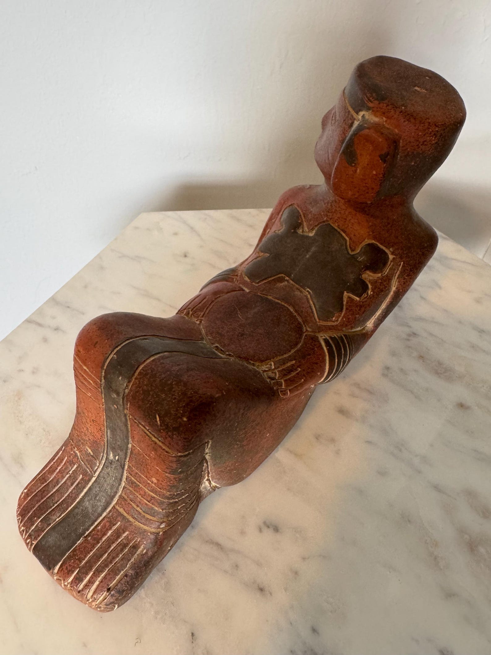Vintage Chacmool Pottery Sculpture - Etsy