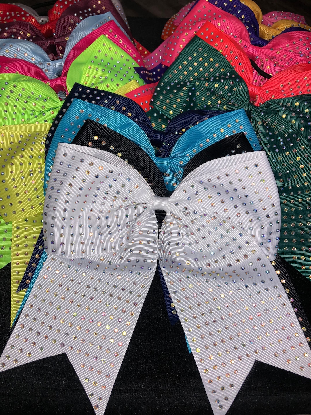 Chixx -iridescent Rhinestone AB Dance Competition Cheer Softball Hair ...