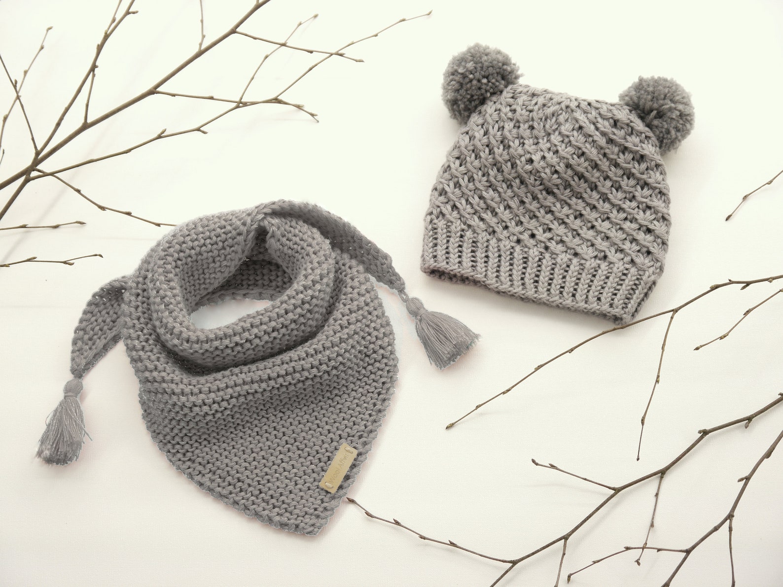 Knitting Pattern –baby Cap “little Star” & Triangular Scarf – No.192e ...