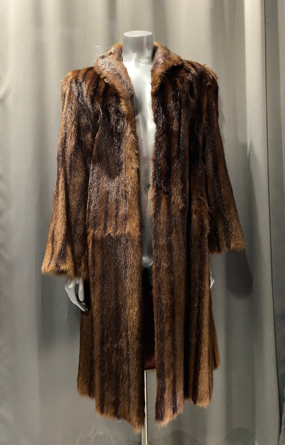 Vintage Brown Mink Fur Jacket Coat - Etsy