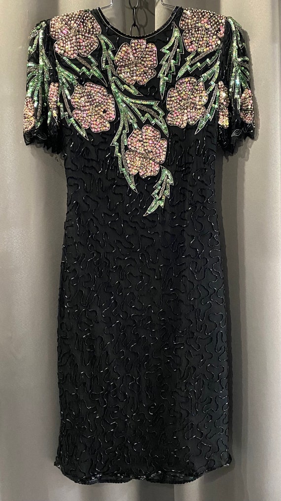 Vintage silk sequin sheath - Gem