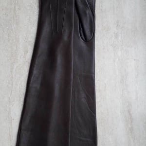 Women's elegant and classic long leather gloves-warm and | Etsy